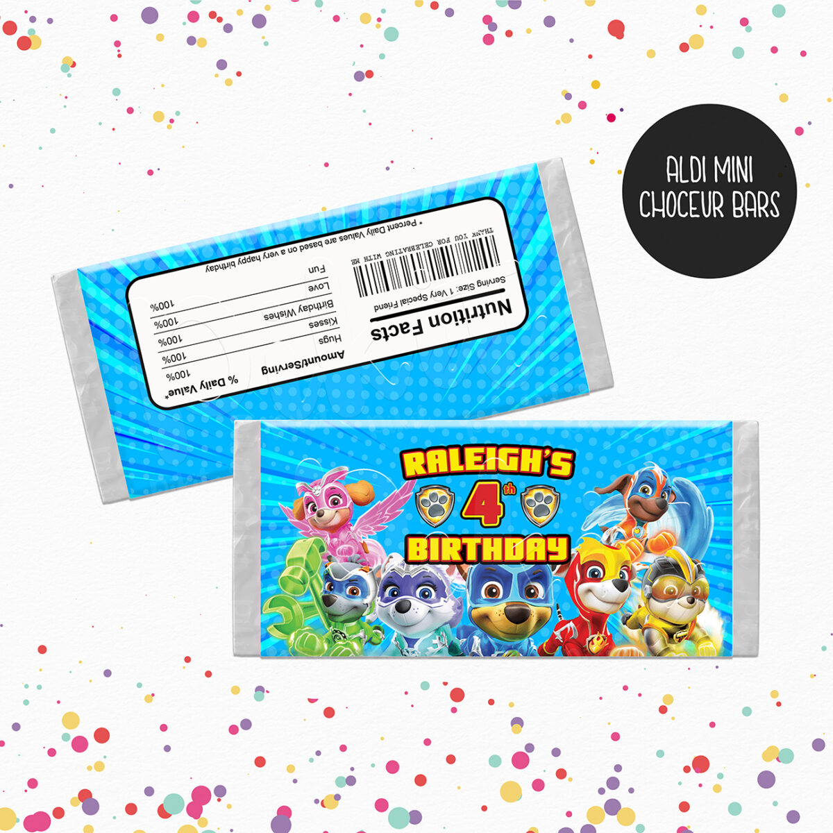MIGHTY PUPS Chocolate Wrappers – Pikit Kids