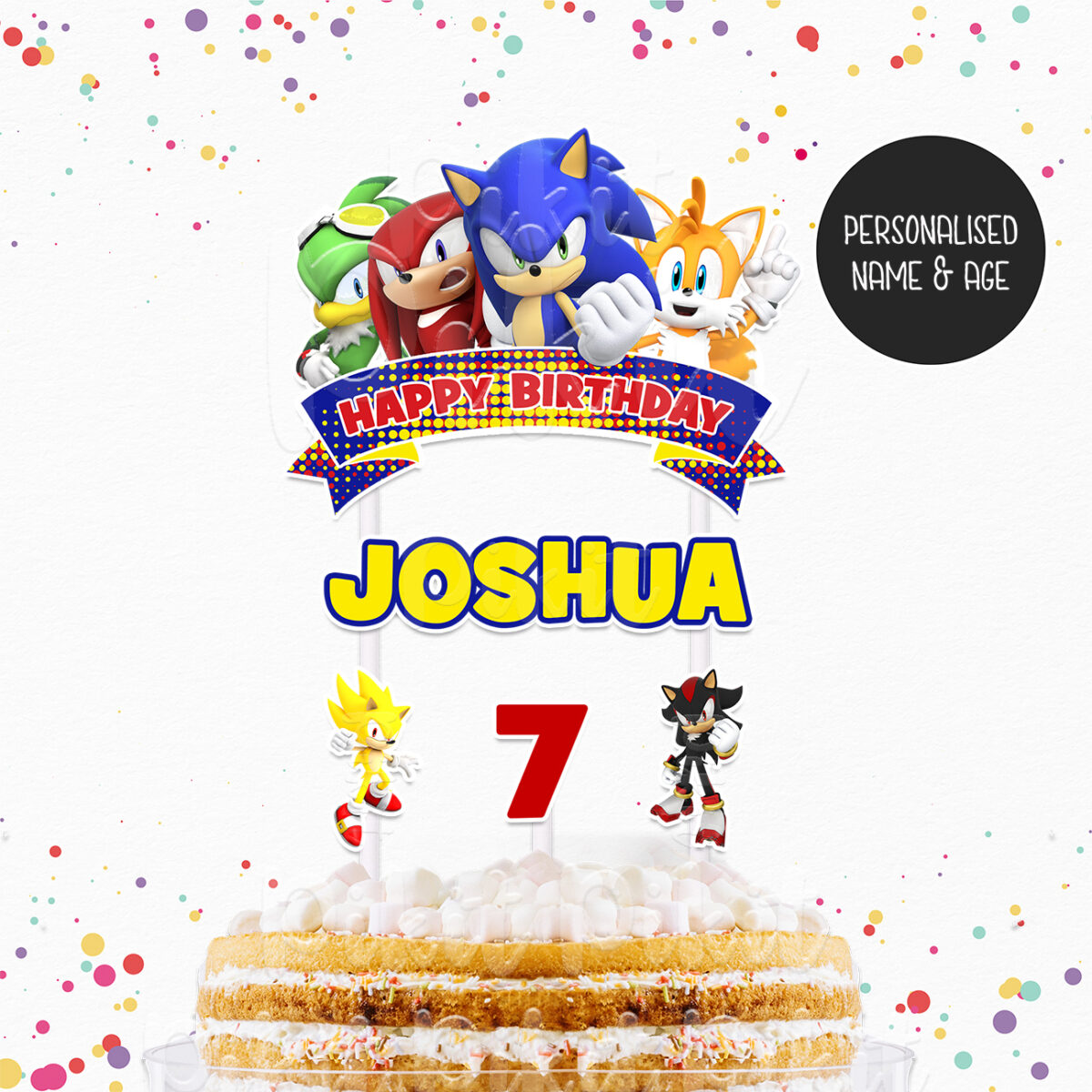 SONIC THE HEDGEHOG Cake Topper – Pikit Kids