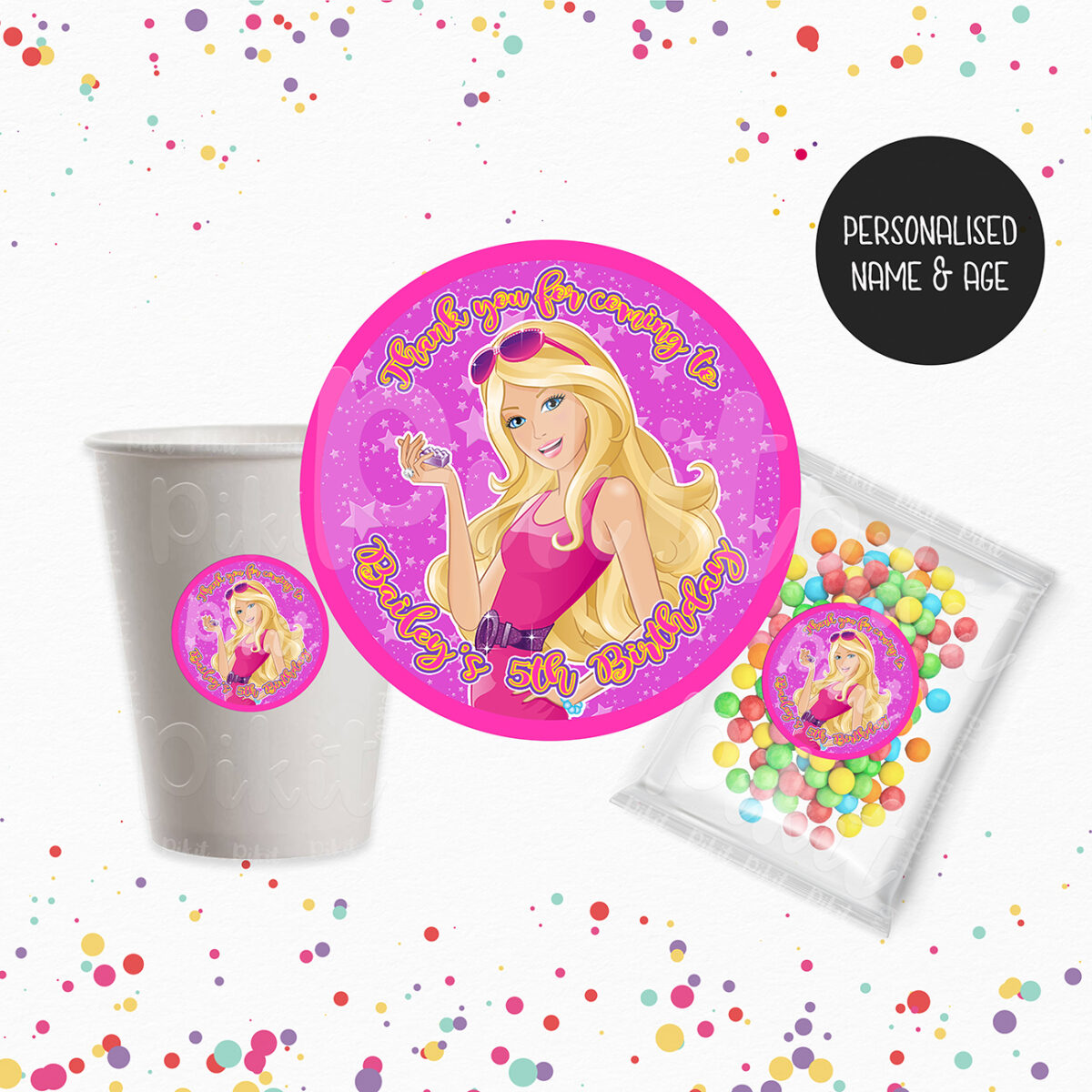 BARBIE Round Stickers (60mm) – Pikit Kids
