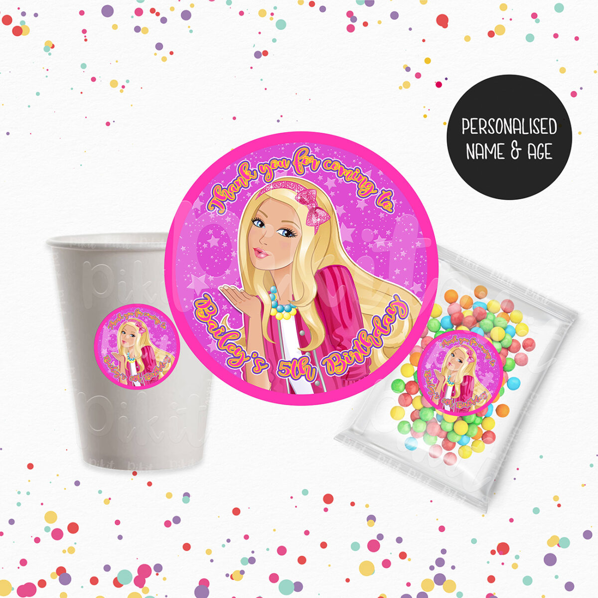 BARBIE Round Stickers (60mm) – Pikit Kids