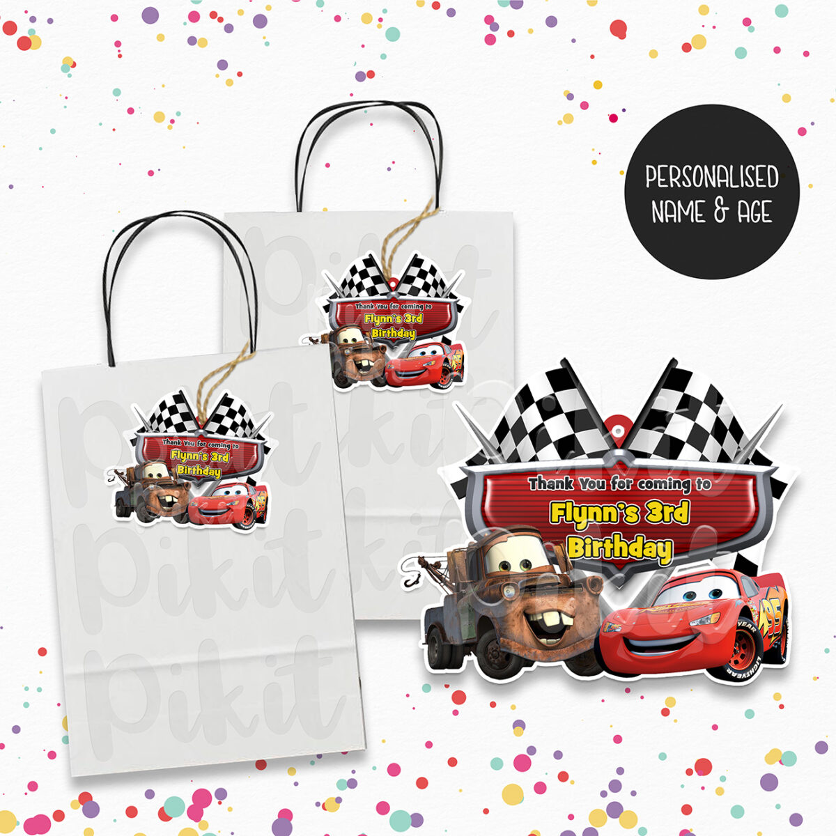 CARS Thank You Tags – Pikit Kids